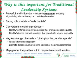 Traditional Leaders: Champions of Gender Equality | PPT