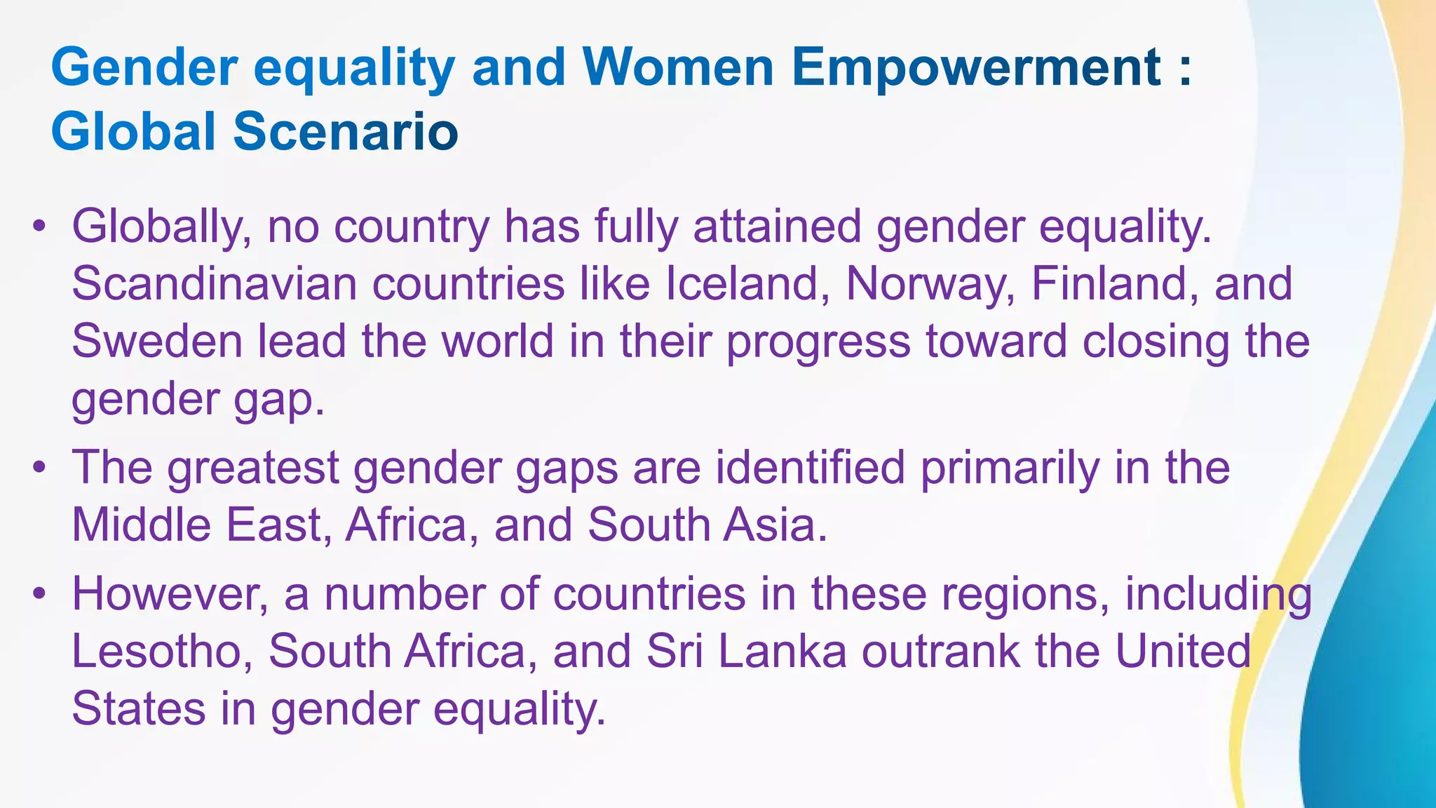 Gender equality & women empowerment | PDF