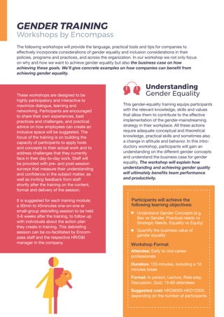 Gender Equality Workshops by Encompass HK | PDF