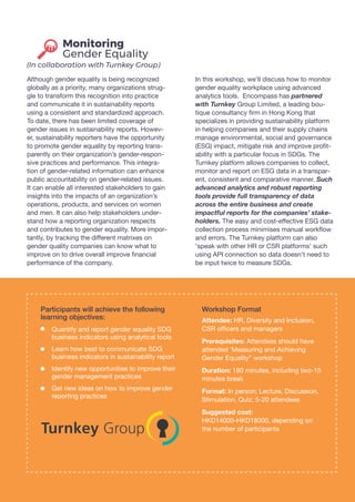 Gender Equality Workshops by Encompass HK | PDF