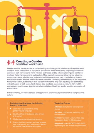 Gender Equality Workshops by Encompass HK | PDF