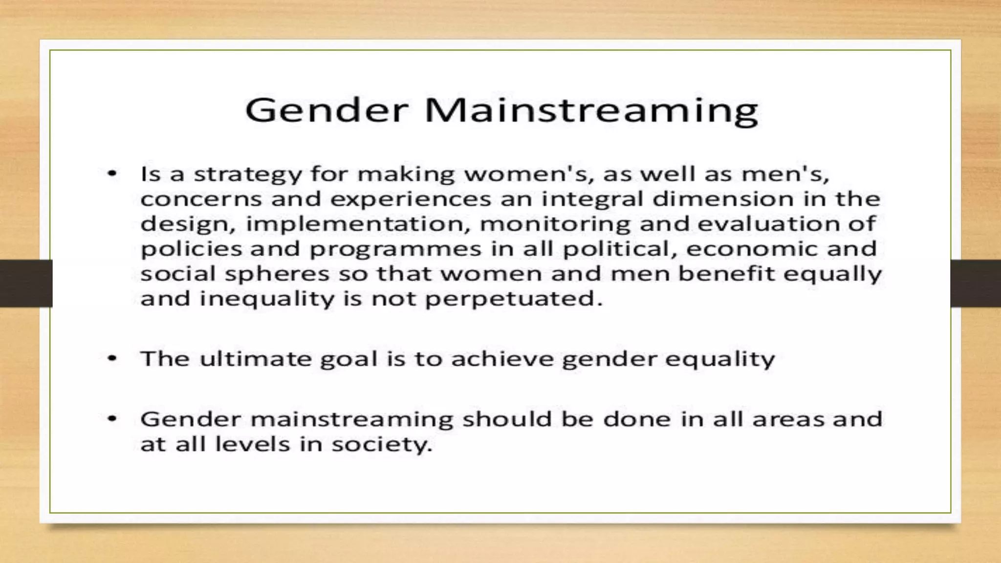 Gender equality | PPTX