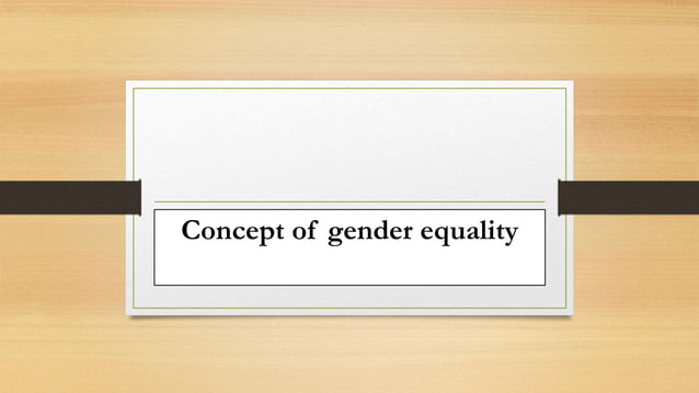 Gender equality | PPT