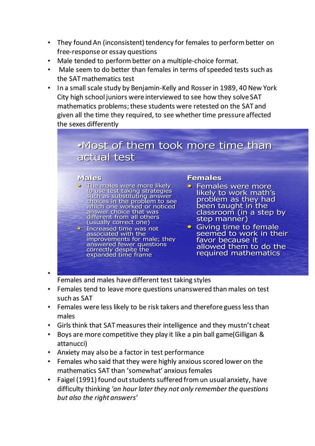 Gender equity in testing | PDF