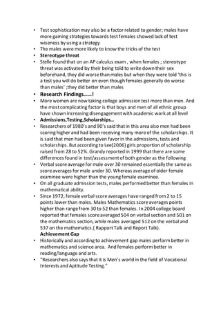 Gender equity in testing | DOCX