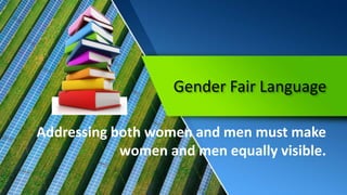 Gender Fairness Society | PPTX