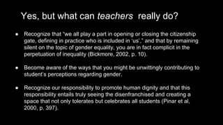 Gender in Curriculum | PDF