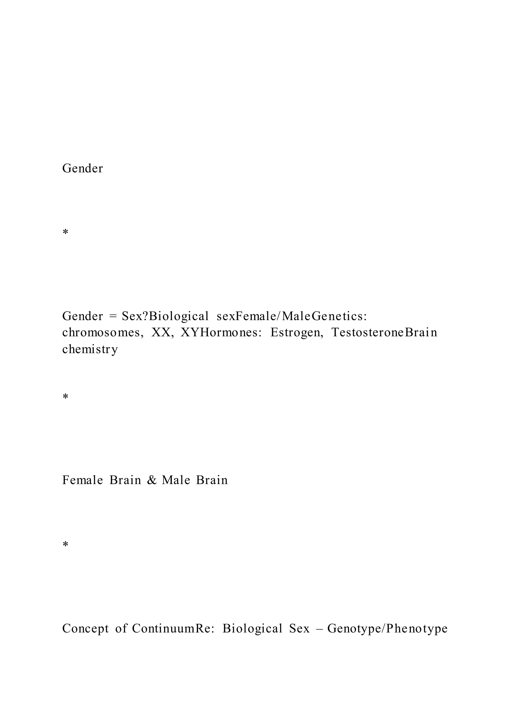 Gendergender Sexbiological Sexfemale Docx