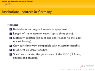 Gender and Age wage patterns in Germany | PPT