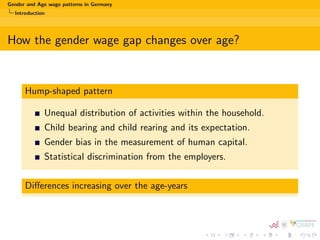 Gender and Age wage patterns in Germany | PPT