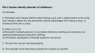 Gender identity disorder | PPTX