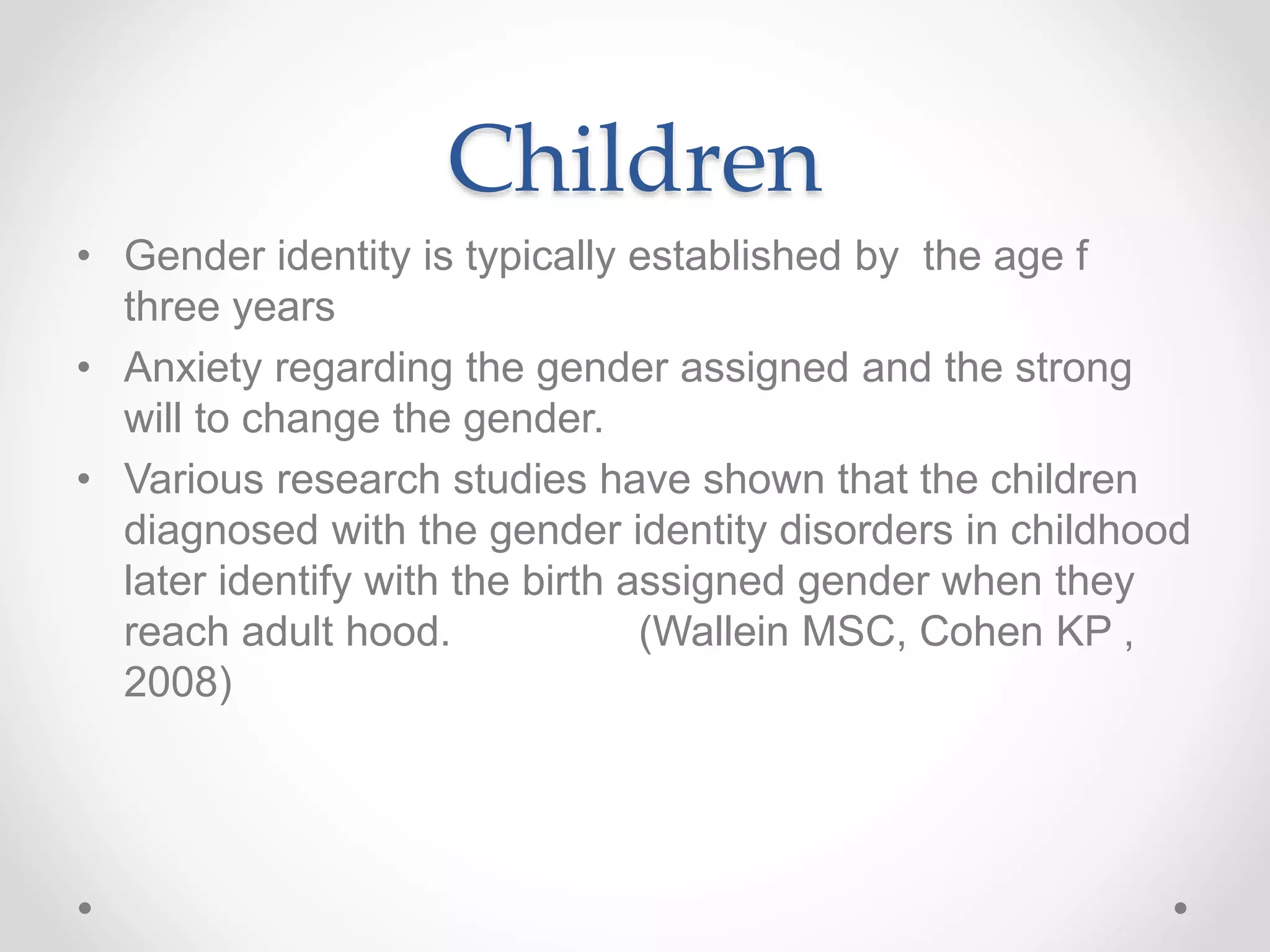 Gender identity disorders 2 | PPTX