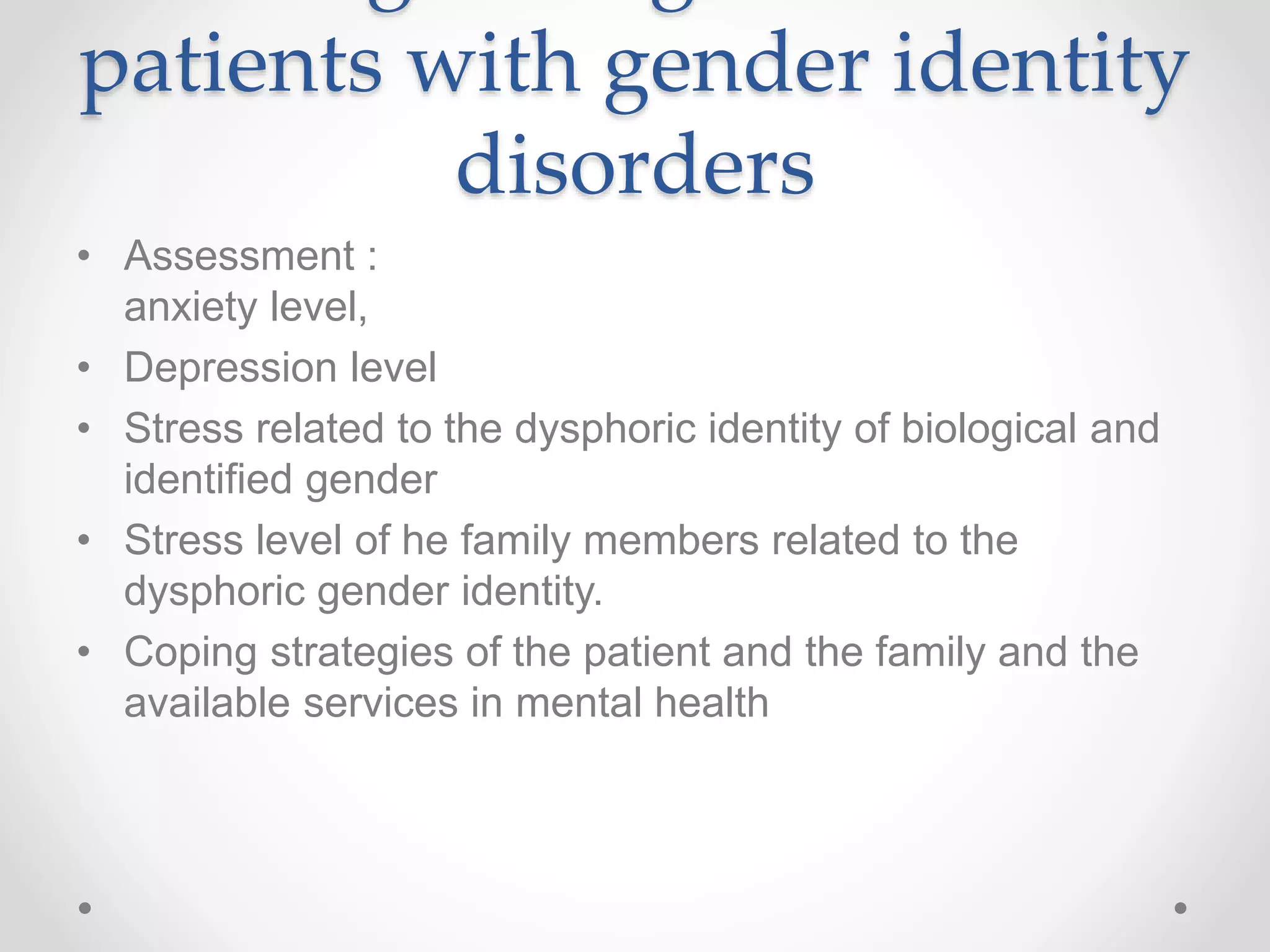 Gender identity disorders 2 | PPTX