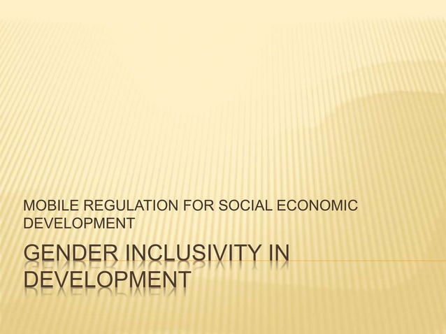 Gender inclusivity in development | PPTX | Debated Sensitive Social ...
