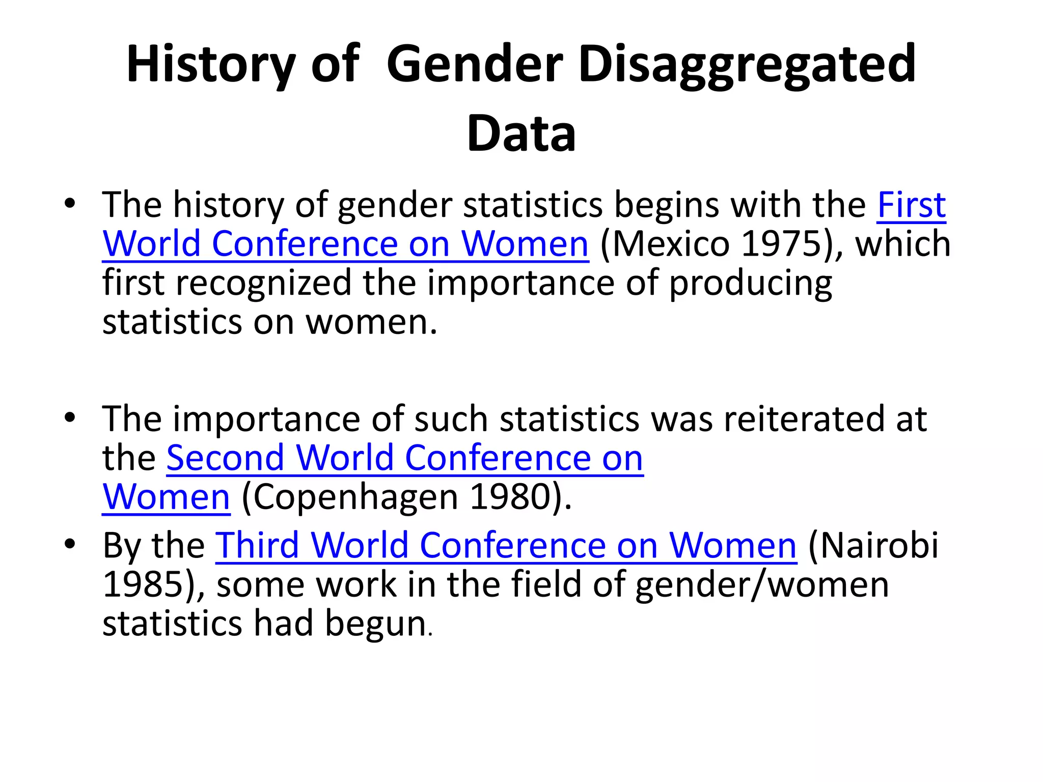 Gender Indicators And Sex Disaggregated Data Ppt