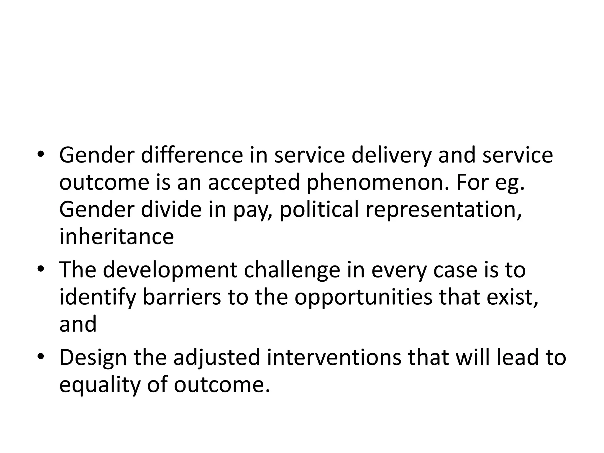 Gender Indicators And Sex Disaggregated Data Ppt