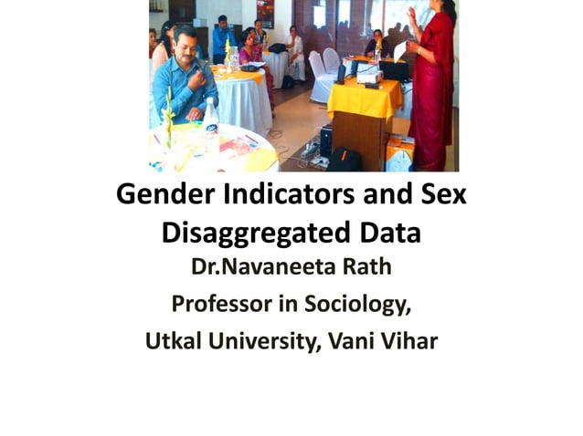 Gender indicators and sex disaggregated data | PPT