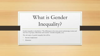 Gender inequality (2) | PPTX