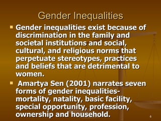 Gender inequality & development | PPT