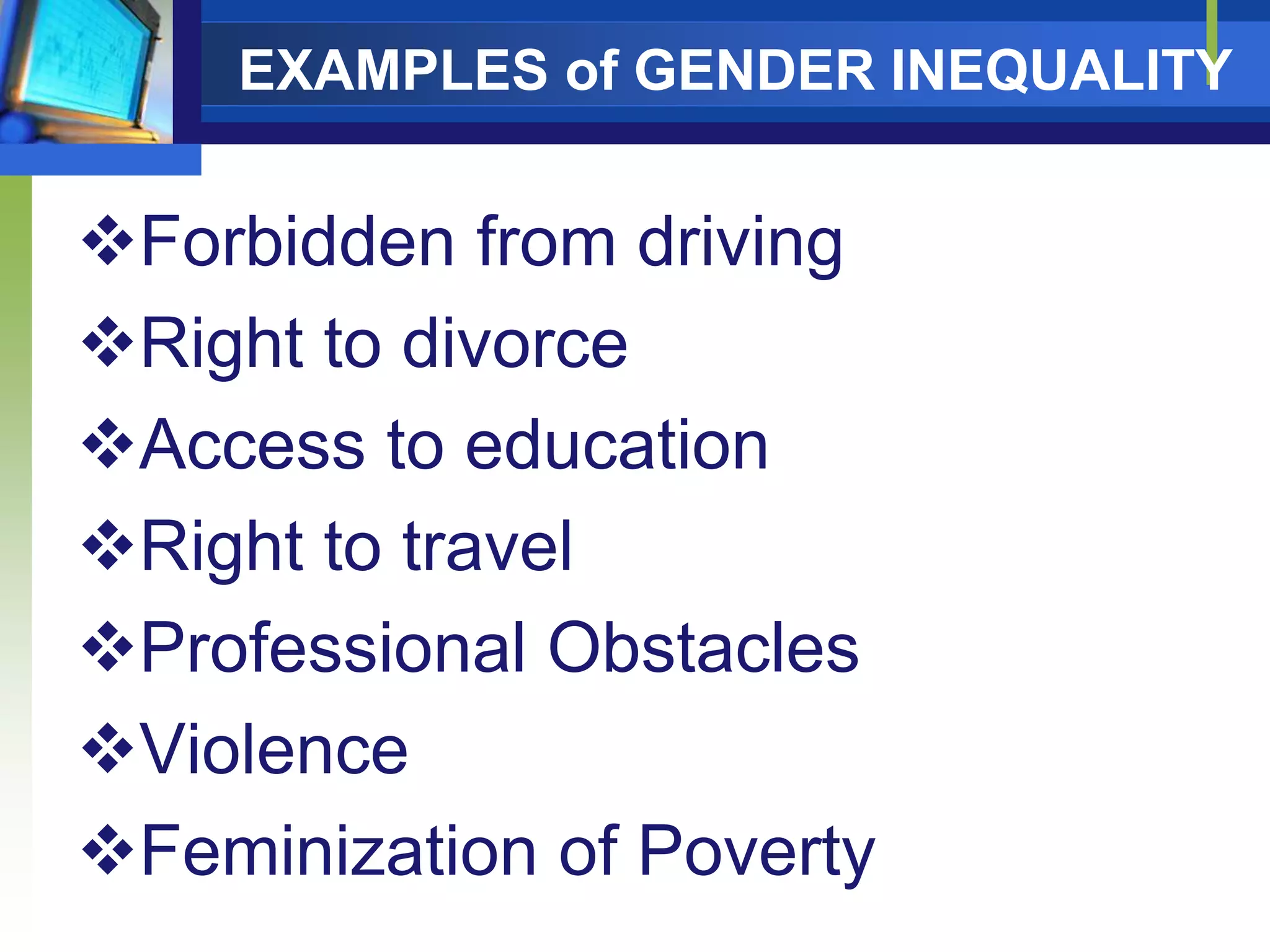 Gender inequality | PPTX