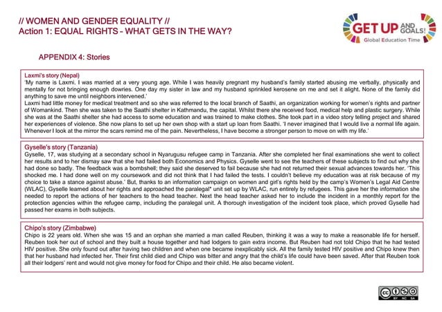 GENDER INEQUALITY STORIES- How can we improve the current situation? | PPT