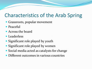 Gendering The Arab Spring | PPTX