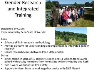 Integrating gender research into agricultural and environmental ...