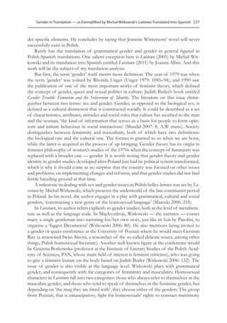 Gender in Translation - as Exemplified by Michał Witkowski's Lubiewo ...
