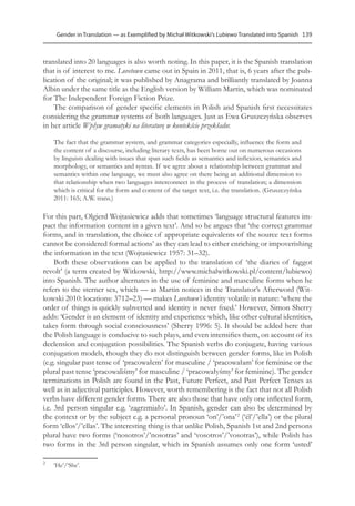 Gender in Translation - as Exemplified by Michał Witkowski's Lubiewo ...