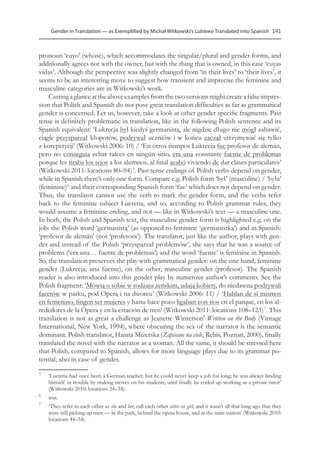 Gender in Translation - as Exemplified by Michał Witkowski's Lubiewo ...