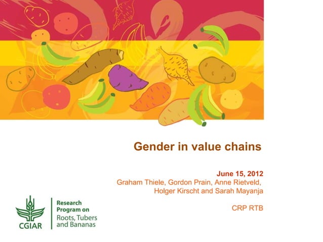 Gender in Value Chains | PPT | Agriculture | Industries