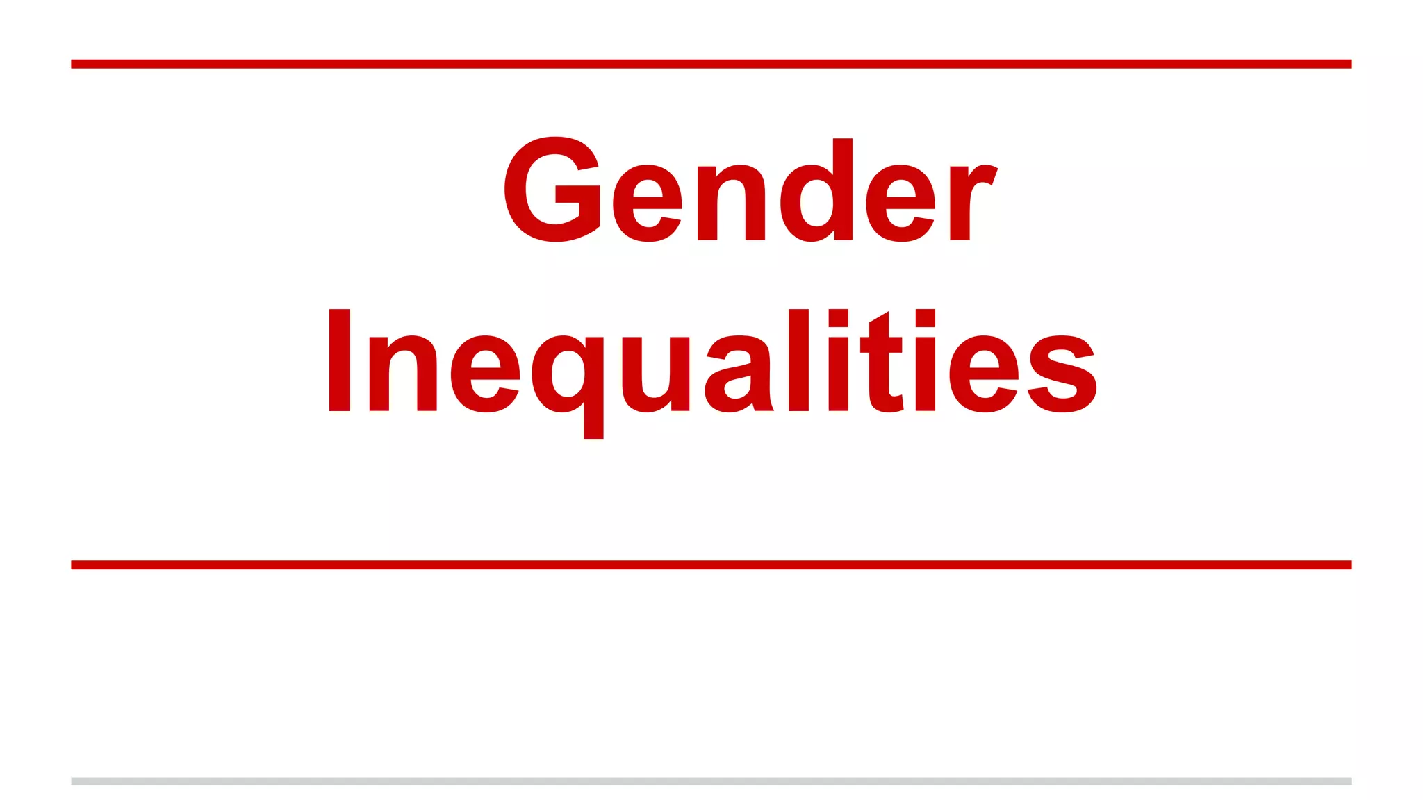 Gender Inequalities | PPT