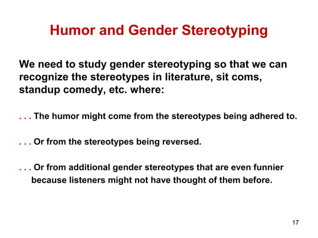 Gender Humor | PPT