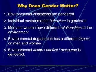 Gender issues and sustainable development | PPT