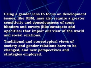 Gender issues and sustainable development | PPT