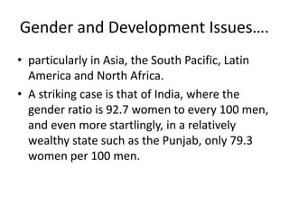 Gender issues in developement | PPTX