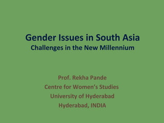 Gender issues in_south_asia_challenges_i | PPT