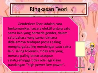 Genderlect Theory | PPTX