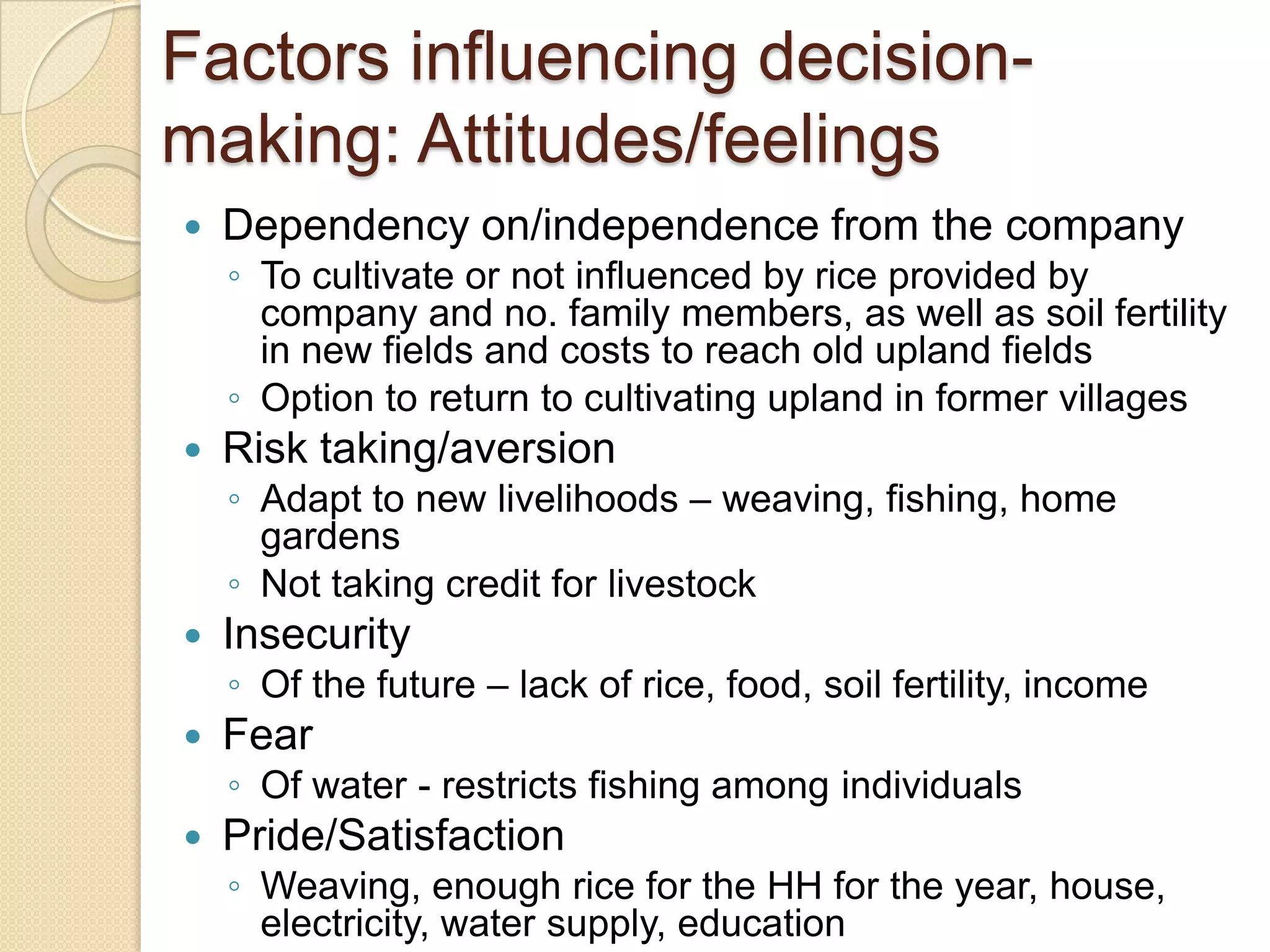 Gender, livelihoods & decision making | PPTX