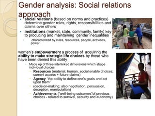 Gender, livelihoods & decision making | PPTX
