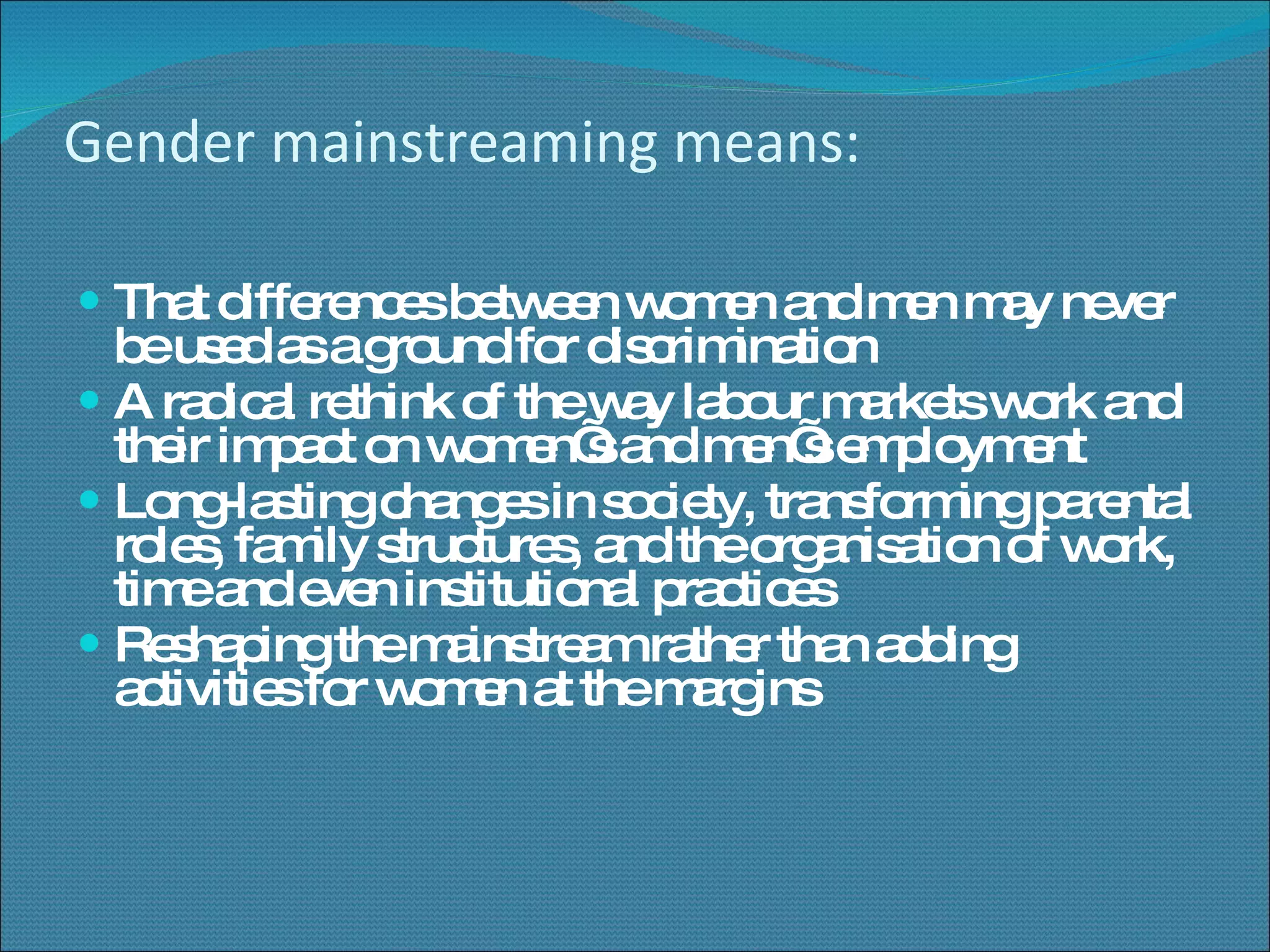 Gender Mainstreaming | PPT