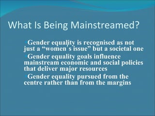 Gender Mainstreaming | PPT
