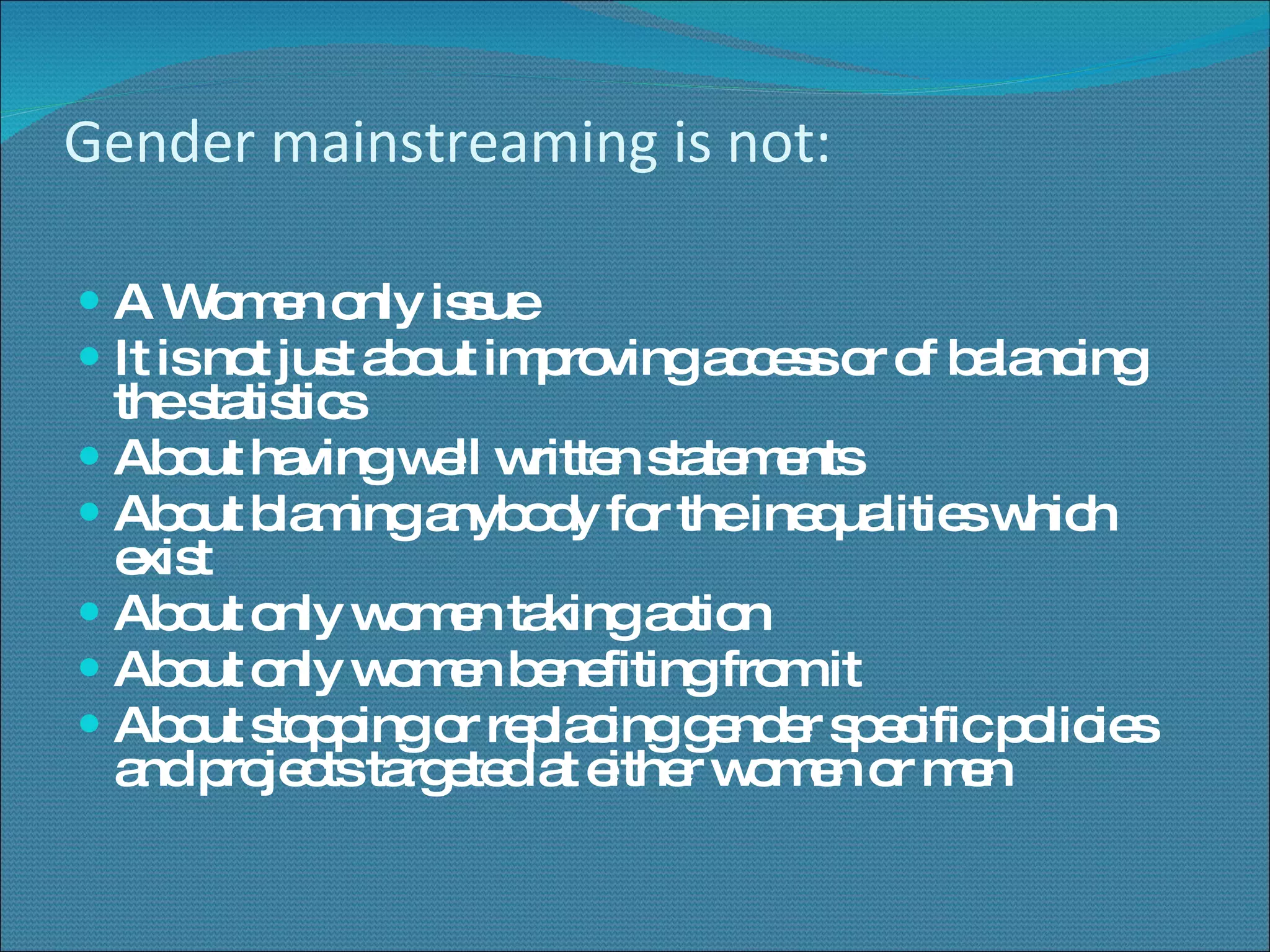 Gender Mainstreaming | PPT