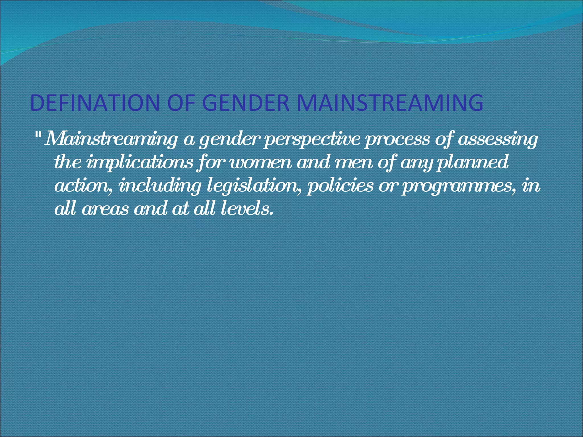 Gender Mainstreaming | PPT