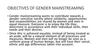 Gender Mainstreaming (Meaning and role and importance) | PDF