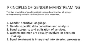 Gender Mainstreaming (Meaning and role and importance) | PDF
