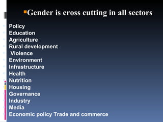 Gender Mainstreaming And Planning | PPT