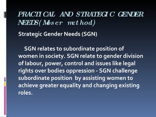 Gender Mainstreaming And Planning | PPT