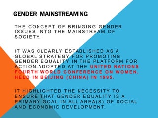 Gender mainstreaming ppt | PPTX