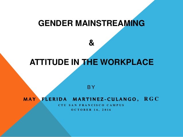 Gender Mainstreaming Ppt